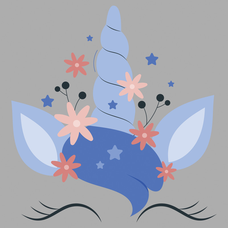 قیمت و خرید استیکر پارچه و لباس مدل dtf طرح یونیکورن کد H20.36 مجموعه 6 عددی