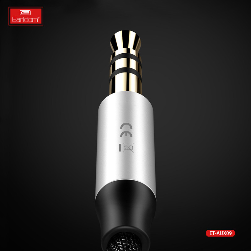 قیمت و خرید کابل تبدیل AUX به لایتنینگ / USB-C / AUX ارلدام مدل AUX09 طول 1.2 متر