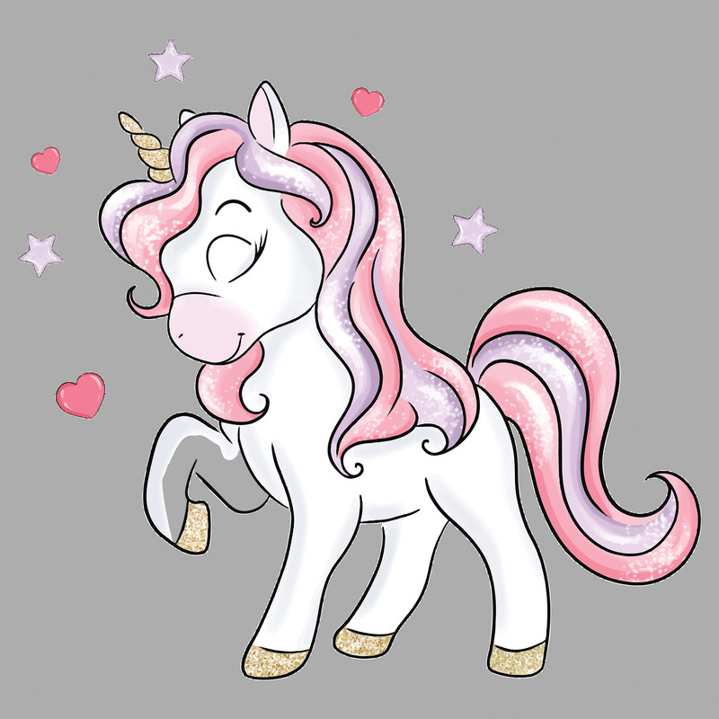 قیمت و خرید استیکر پارچه و لباس مدل dtf طرح یونیکورن کد H15.413 مجموعه 4 عددی