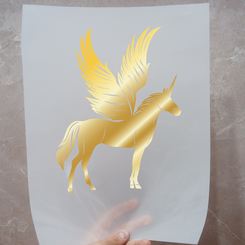 قیمت و خرید استیکر پارچه و لباس مدل dtf طرح یونیکورن کد H15.1125 مجموعه 4 عددی