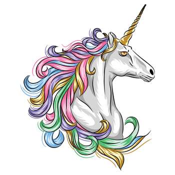 قیمت و خرید استیکر پارچه و لباس مدل dtf طرح یونیکورن کد H20.288 مجموعه 6 عددی