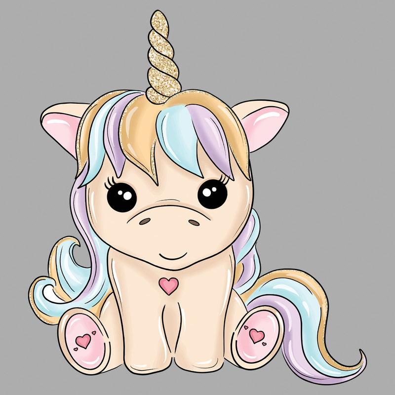 قیمت و خرید استیکر پارچه و لباس مدل dtf طرح یونیکورن کد H20.415 مجموعه 3 عددی