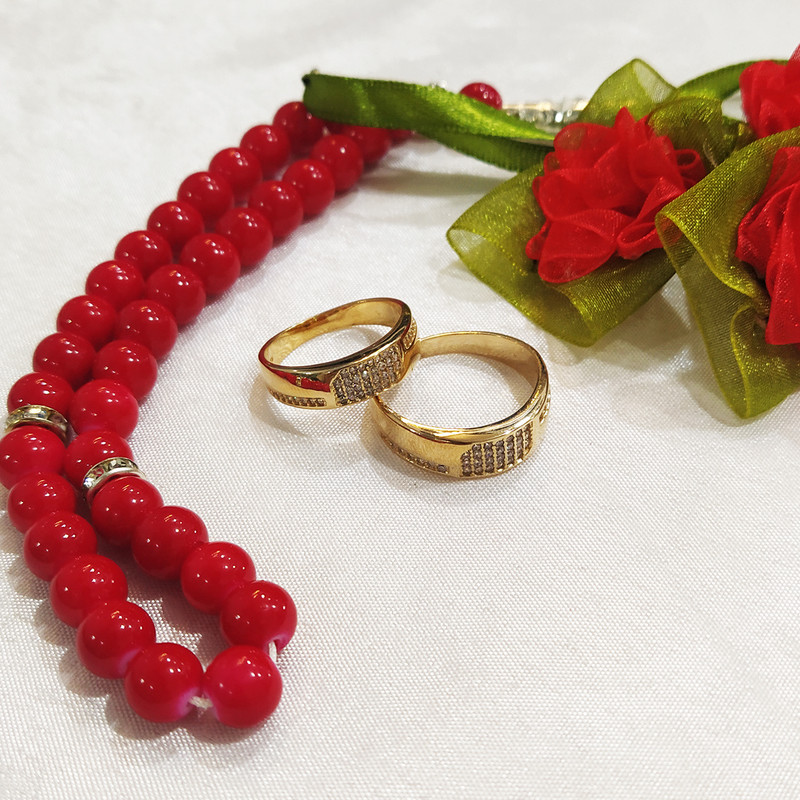 قیمت و خرید ست انگشتر زنانه و مردانه سلین کالا مدل طلا روسی ce-As10