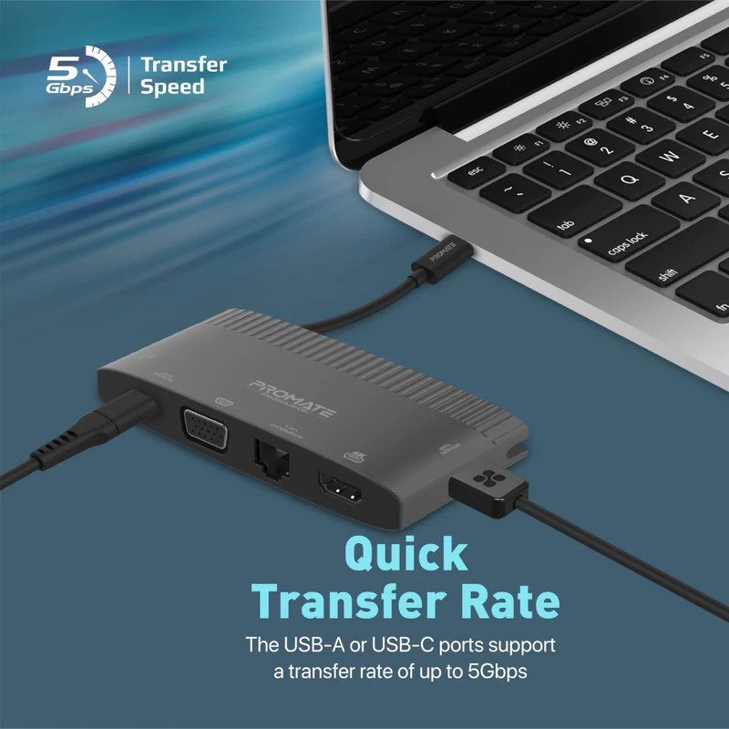قیمت و خرید هاب 6 پورت USB-C پرومیت مدل MEDIAHUB-C6