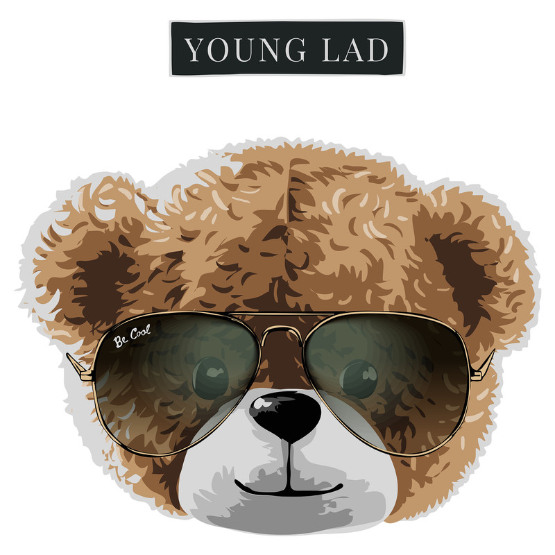 قیمت و خرید استیکر پارچه و لباس مدل dtf طرح تدی کد H20.159 مجموعه 3 عددی