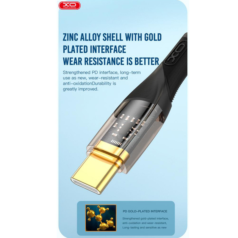 قیمت و خرید کابل شارژ usb-c به لایتنینگ ایکس او مدل nb-q223a طول 1 متر