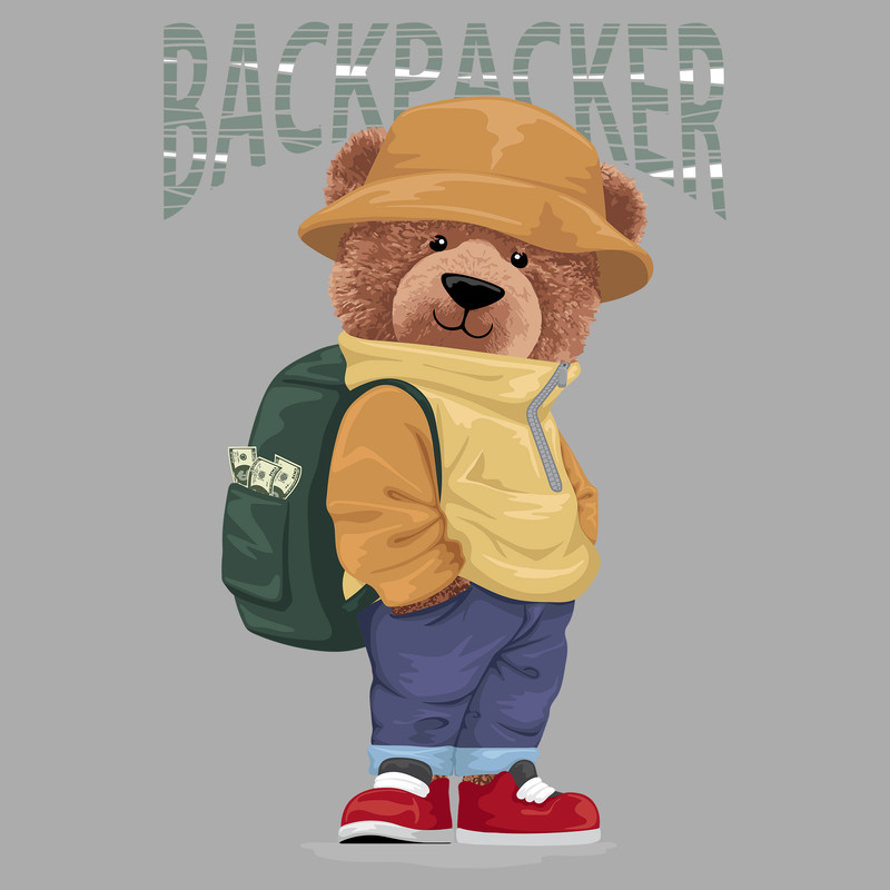 قیمت و خرید استیکر پارچه و لباس مدل dtf طرح تدی کد H30.39 مجموعه 24 عددی