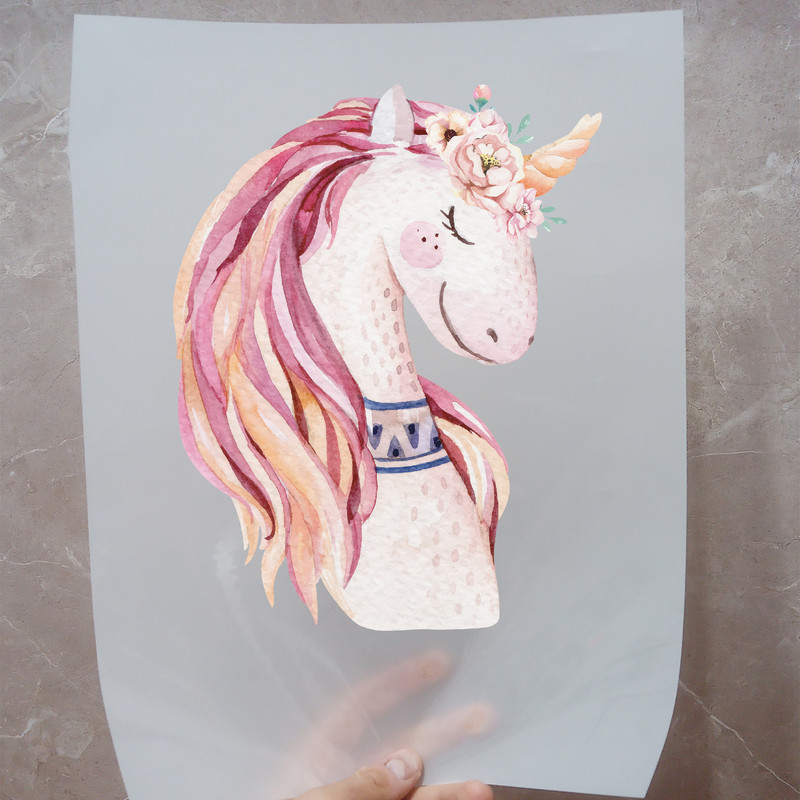 قیمت و خرید استیکر پارچه و لباس مدل dtf طرح یونیکورن کد H20.483 مجموعه 3 عددی