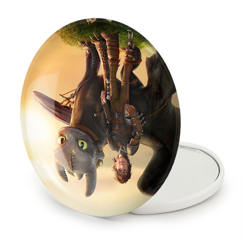 قیمت و خرید آینه جیبی خندالو طرح اژدها سواران Dreamworks Dragons مدل
