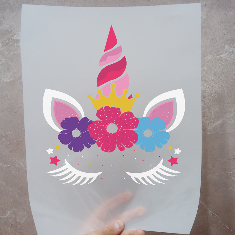 مشخصات، قیمت و خرید استیکر پارچه و لباس مدل dtf طرح یونیکورن کد H15.32 مجموعه 12 عددی | دیجی‌کالا