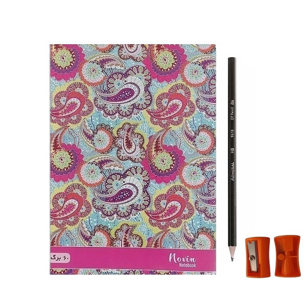 قیمت و خرید دفتر مشق 60 برگ کد 121 به همراه مداد و تراش مجموعه 4 عددی