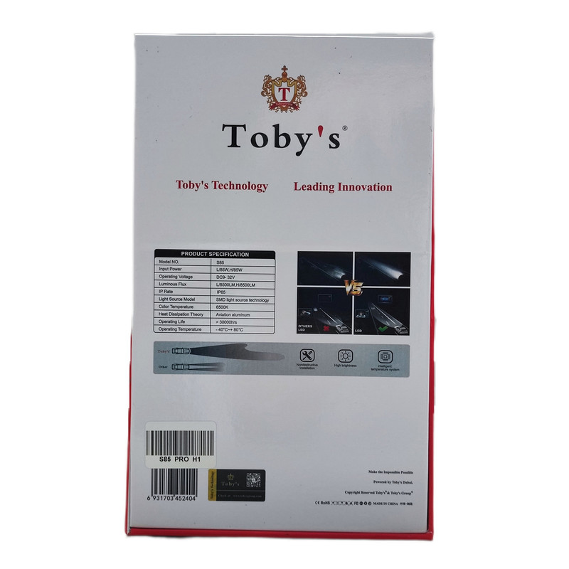 قیمت و خرید هدلایت لامپ خودرو توبیز مدل S85 PRO پایه H1 بسته دو عددی