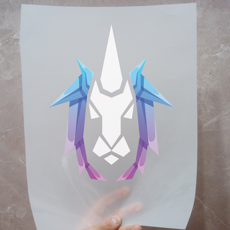 قیمت و خرید استیکر پارچه و لباس مدل dtf طرح یونیکورن کد H20.33 مجموعه 6 عددی