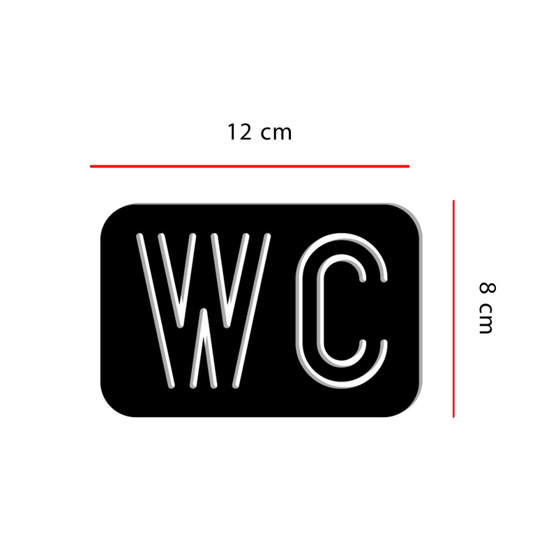 قیمت و خرید تابلو نشانگر ماهوت طرح علامت دستشویی کد Wc
