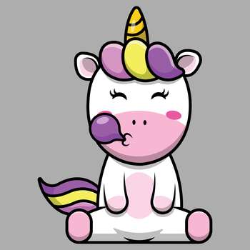 قیمت و خرید استیکر پارچه و لباس مدل dtf طرح یونیکورن کد H15.695 مجموعه 4 عددی