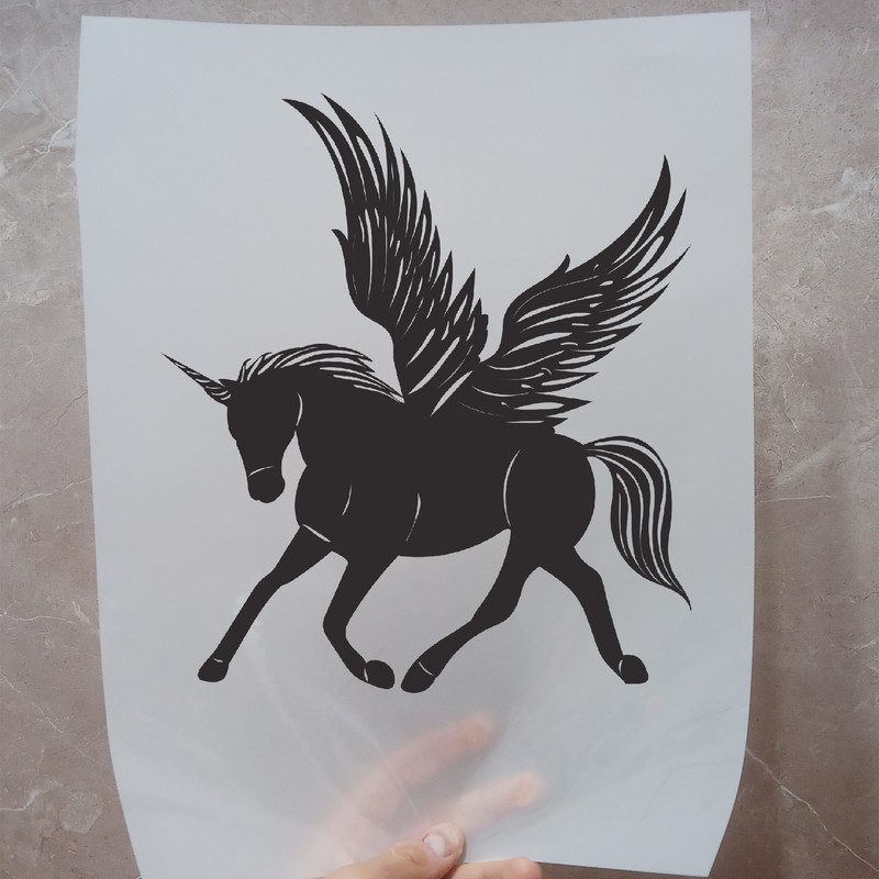 قیمت و خرید استیکر پارچه و لباس مدل dtf طرح یونیکورن کد H15.1227 مجموعه 4 عددی