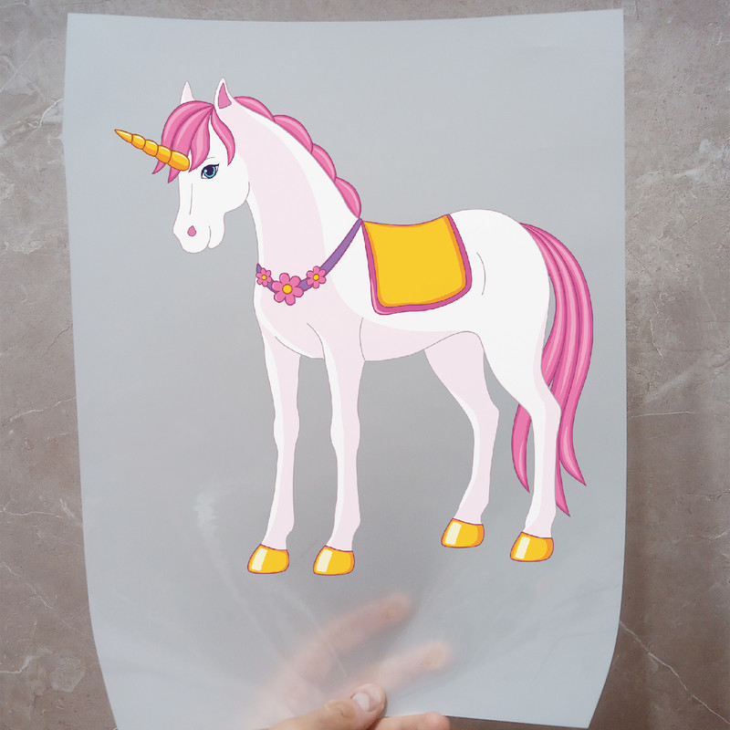 قیمت و خرید استیکر پارچه و لباس مدل dtf طرح یونیکورن کد H20.705 مجموعه 3 عددی