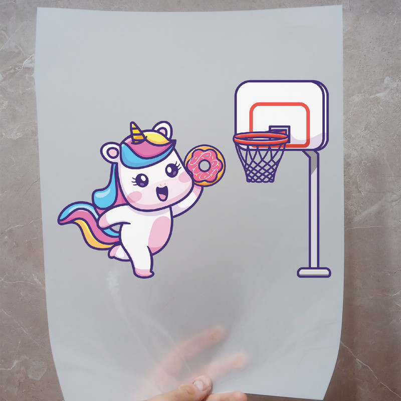 قیمت و خرید استیکر پارچه و لباس مدل dtf طرح یونیکورن کد H15.627 مجموعه 4 عددی