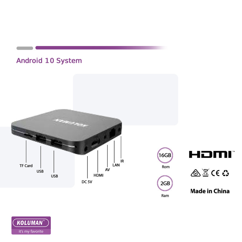 قیمت و خرید اندروید باکس کلومن مدل TV BOX PRO