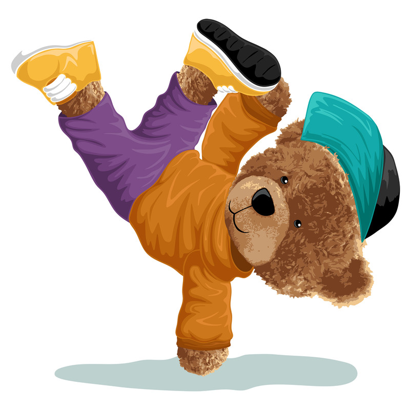 قیمت و خرید استیکر پارچه و لباس مدل dtf طرح تدی کد H20.10 مجموعه 6 عددی