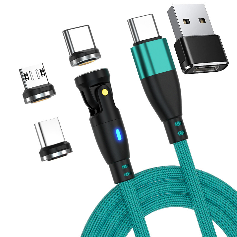 قیمت و خرید کابل تبدیل مغناطیسی به لایتنینگ Microusb Usb C مدل 5