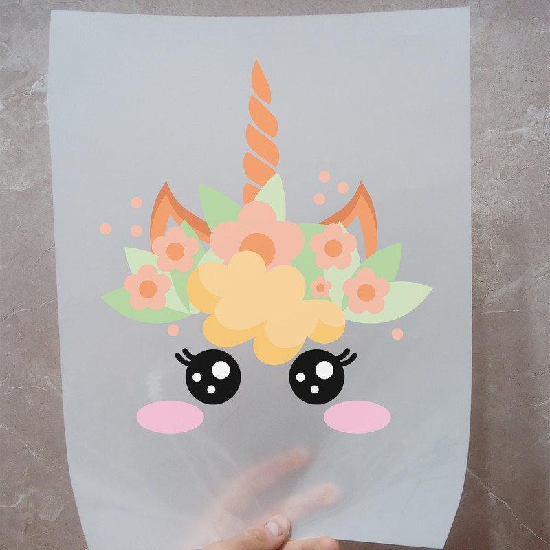 قیمت و خرید استیکر پارچه و لباس مدل dtf طرح یونیکورن کد H20.123 مجموعه 3 عددی