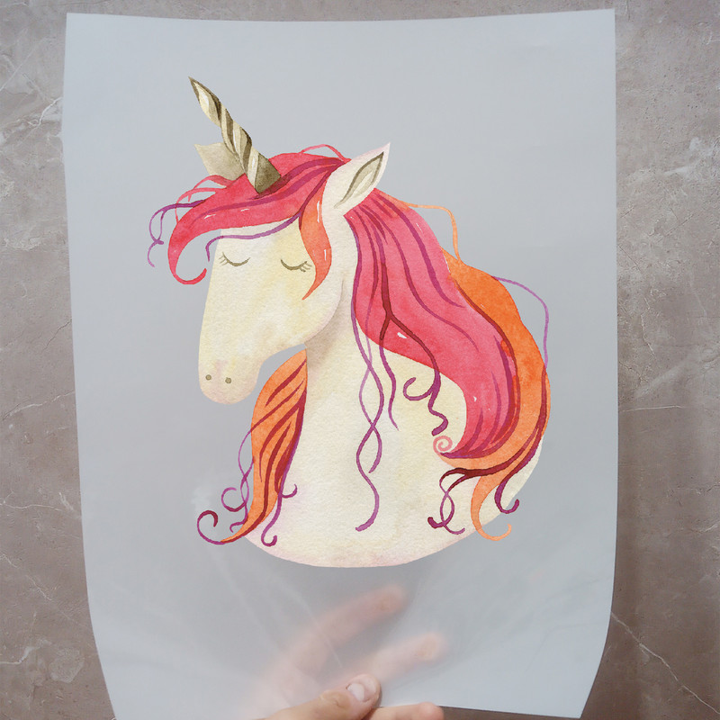 قیمت و خرید استیکر پارچه و لباس مدل dtf طرح یونیکورن کد H20.548 مجموعه 3 عددی