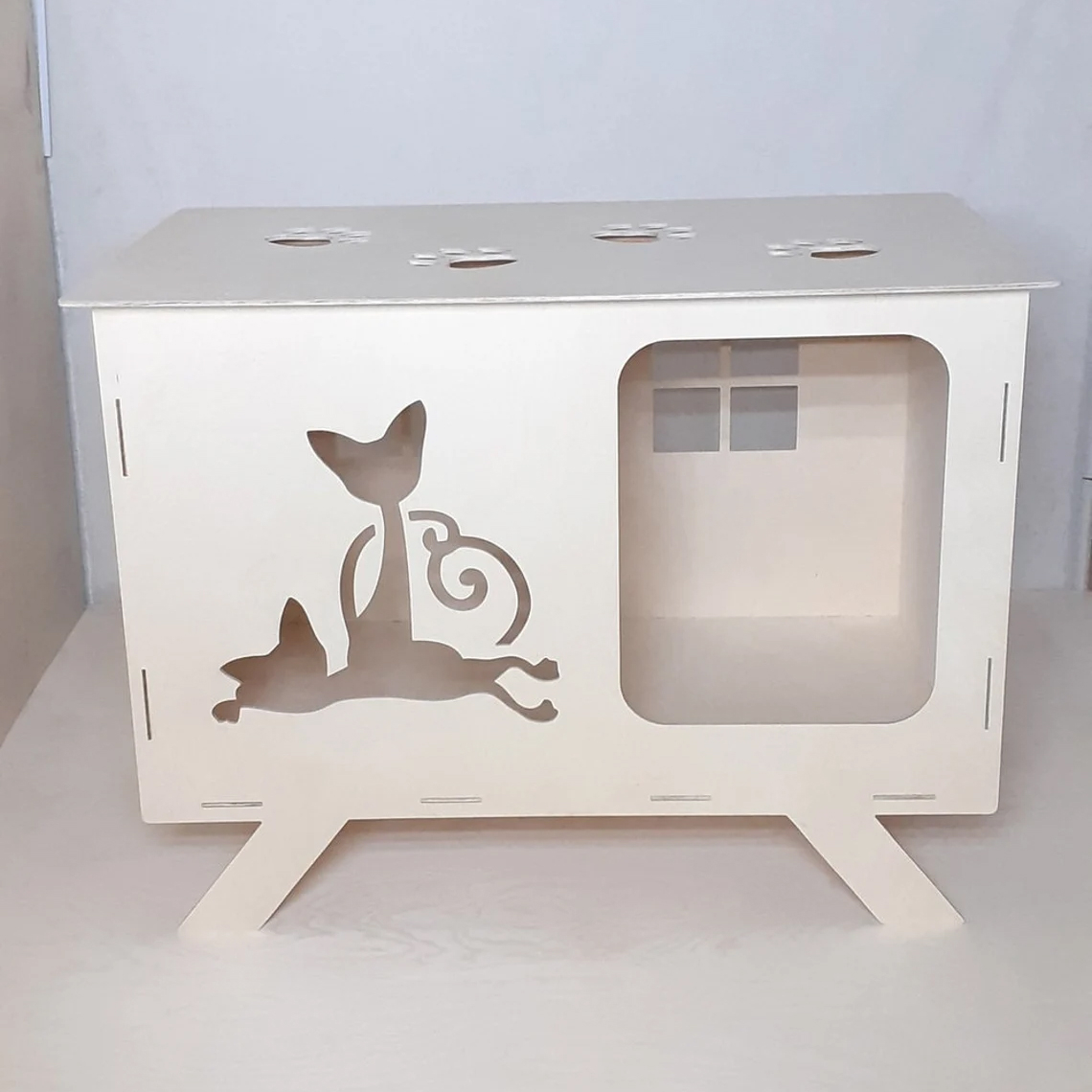 خرید آنلاین و قیمت جای خواب سگ و گربه مدل لانه چوبی کد B19 [1403] | وکسی