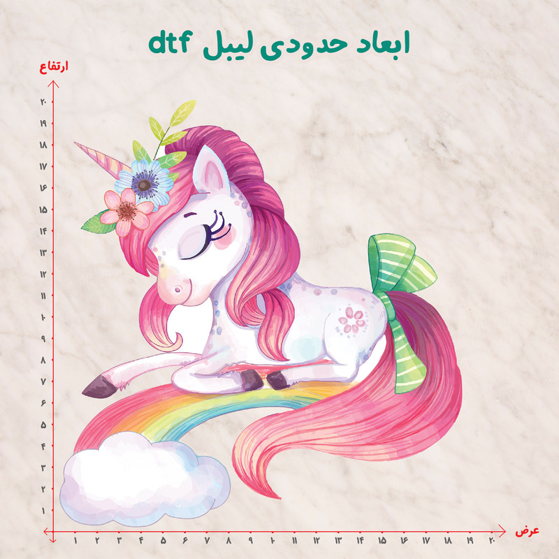 قیمت و خرید استیکر پارچه و لباس مدل dtf طرح یونیکورن کد H20.129 مجموعه 6 عددی