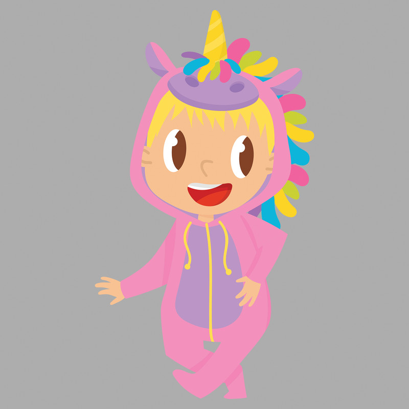 قیمت و خرید استیکر پارچه و لباس مدل dtf طرح یونیکورن کد H15.1004 مجموعه 4 عددی