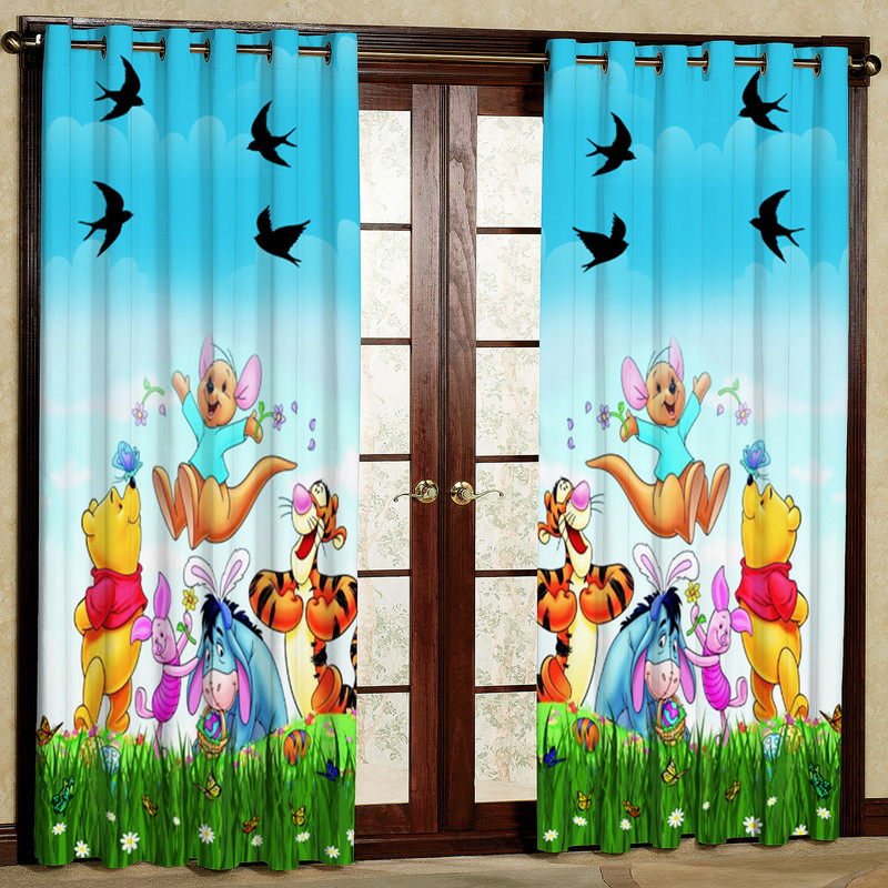 قیمت و خرید پرده مدل pooh هازان پانچی کد 4336R سایز 140x200 سانتی متر