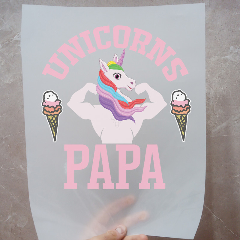 قیمت و خرید استیکر پارچه و لباس مدل dtf طرح یونیکورن کد H20.158 مجموعه 6 عددی