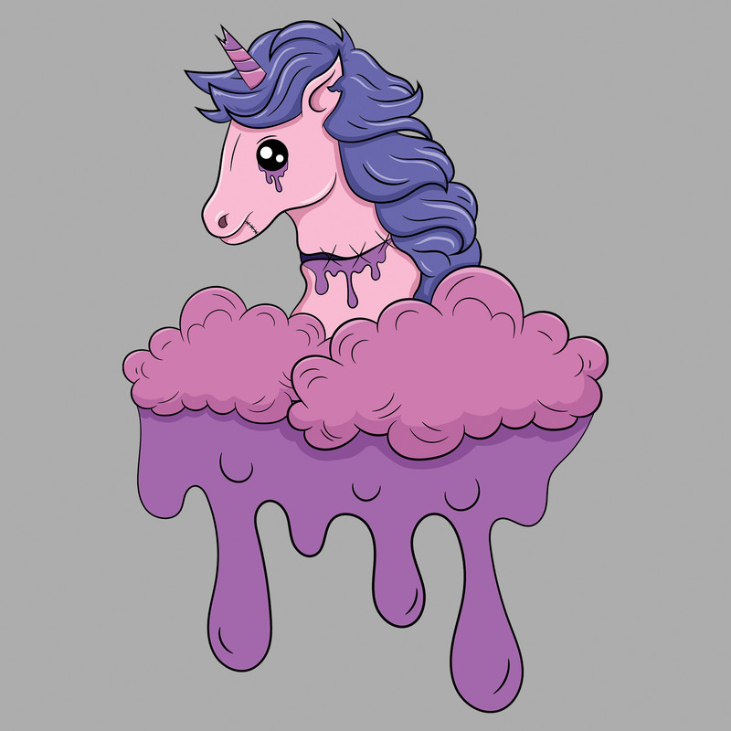 قیمت و خرید استیکر پارچه و لباس مدل dtf طرح یونیکورن کد H20.706 مجموعه 3 عددی