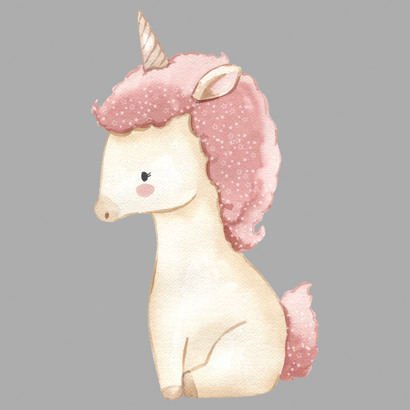 قیمت و خرید استیکر پارچه و لباس مدل dtf طرح یونیکورن کد H20.489 مجموعه 6 عددی