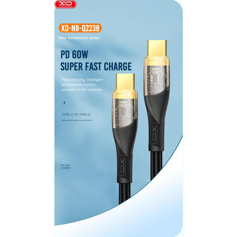 قیمت و خرید کابل شارژ usb-c به لایتنینگ ایکس او مدل nb-q223a طول 1 متر