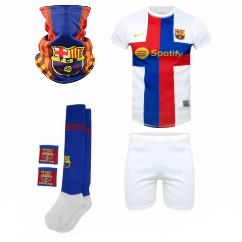 قیمت و خرید ست 6 تکه لباس ورزشی مدل لواندوفسکی بارسلونا کد W2023