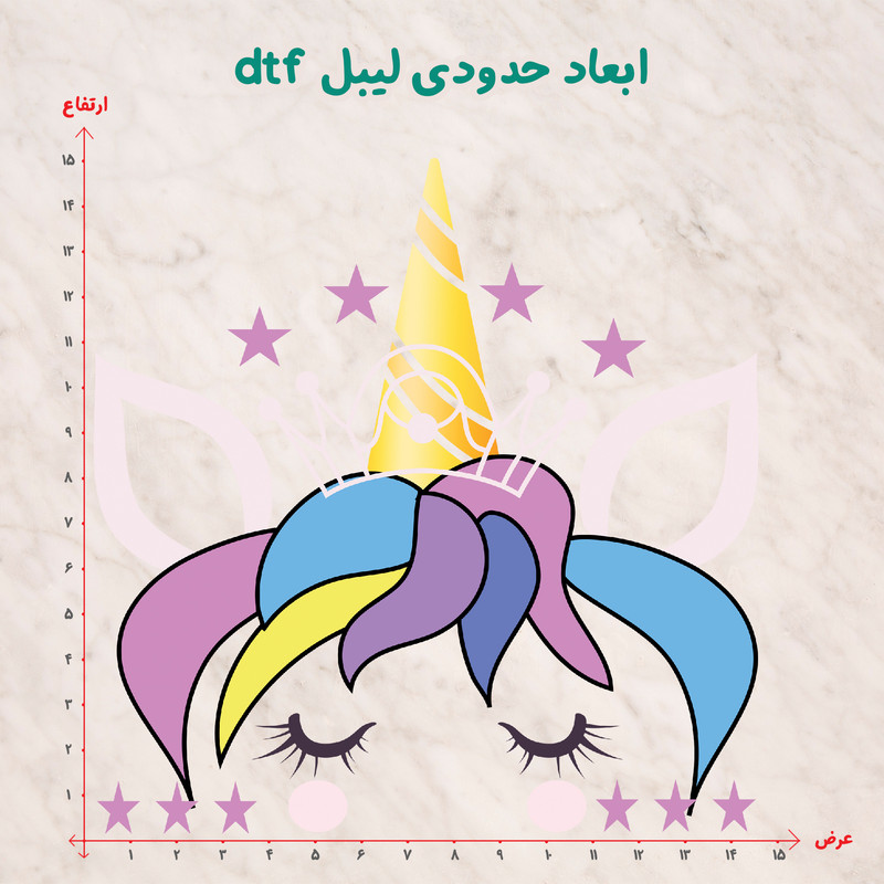 قیمت و خرید استیکر پارچه و لباس مدل dtf طرح یونیکورن کد H15.5 مجموعه 4 عددی