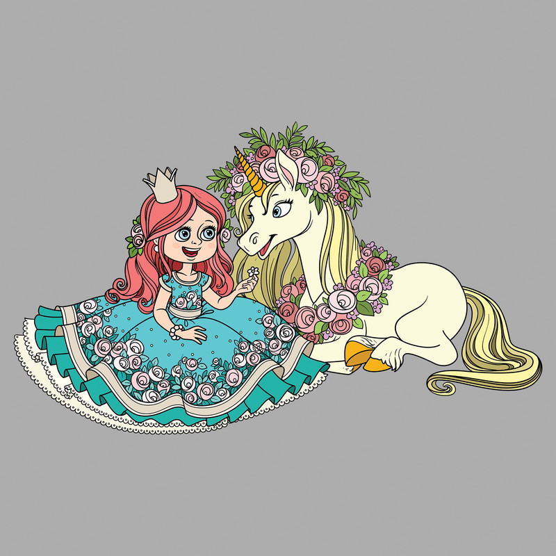 قیمت و خرید استیکر پارچه و لباس مدل dtf طرح یونیکورن کد H15.337 مجموعه 4 عددی