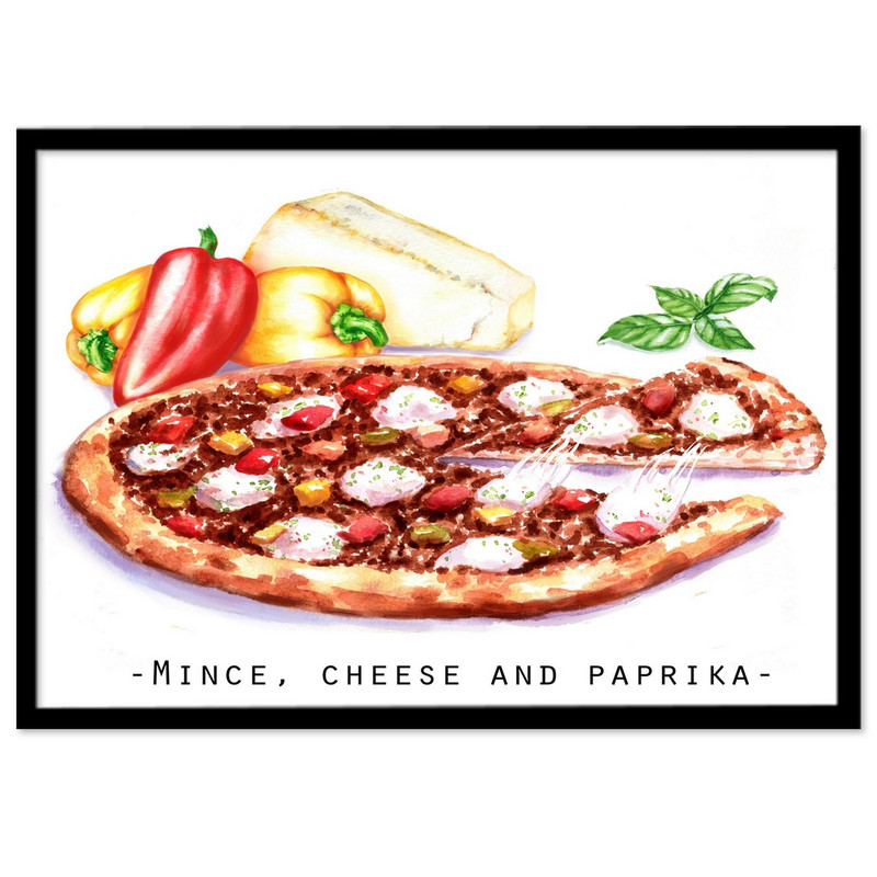 قیمت و خرید تابلو بکلیت طرح پیتزا مدل B-S1011