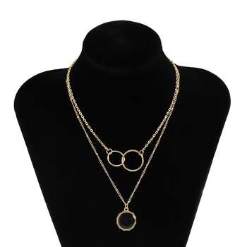 قیمت و خرید گردنبند طلا 18 عیار زنانه قیراط طرح دایره کد GH3799