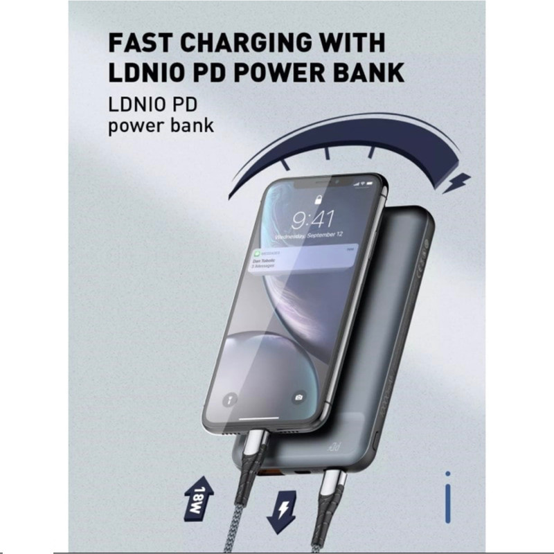 قیمت و خرید کابل تبدیل USB-C به لایتنینگ الدینیو مدل LC 112 طول 2 متر