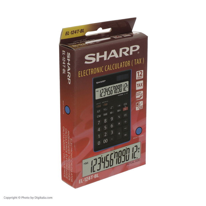قیمت و خرید ماشین حساب شارپ مدل EL-124T-BL