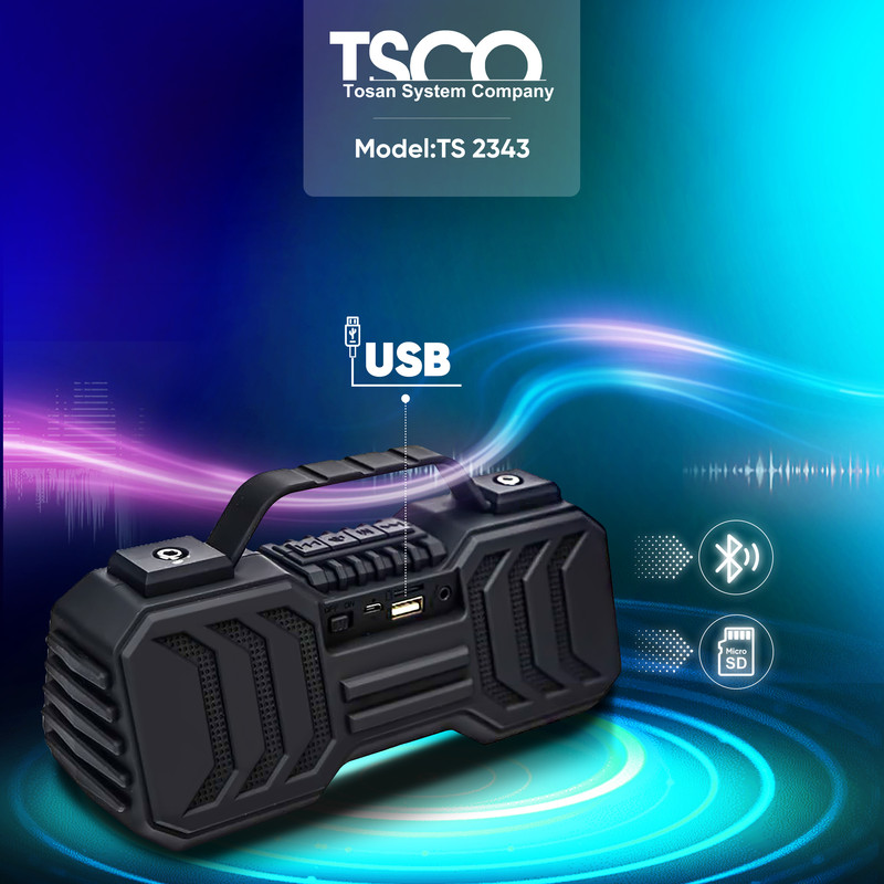 قیمت و خرید اسپیکر بلوتوثی قابل حمل تسکو مدل TS 2343