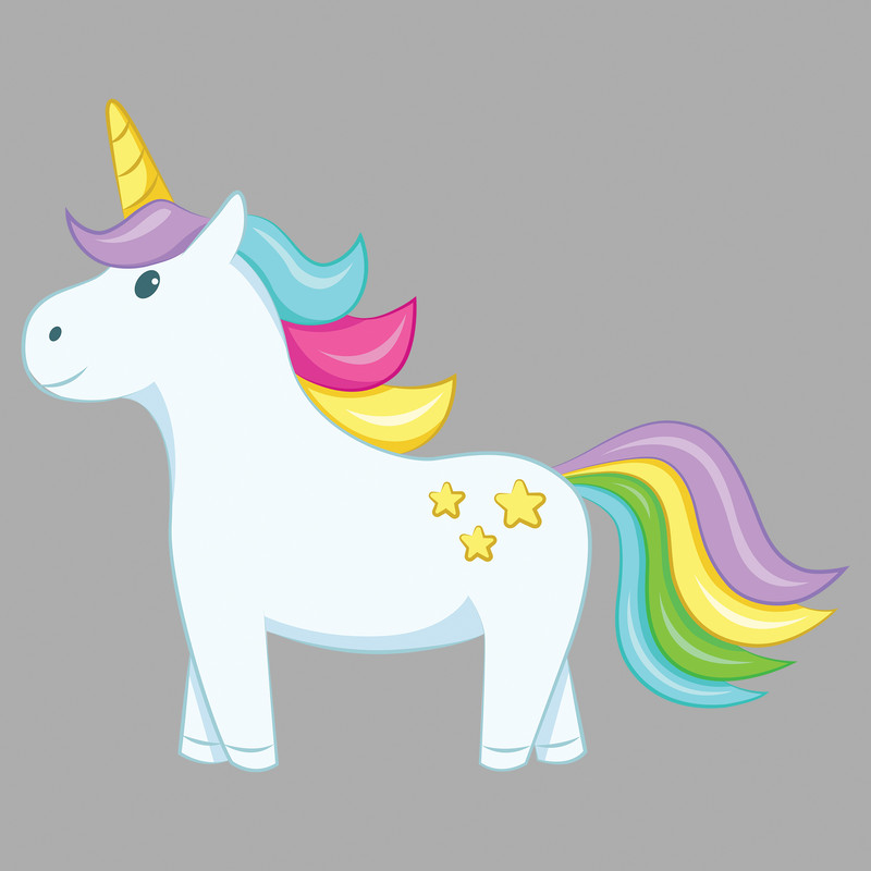 قیمت و خرید استیکر پارچه و لباس مدل dtf طرح یونیکورن کد H15.859 مجموعه 4 عددی