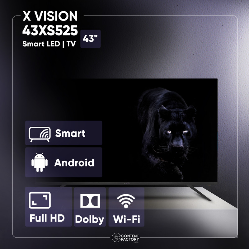 قیمت و خرید تلویزیون ال ای دی هوشمند ایکس ویژن مدل 43XS525 سایز 43 اینچ