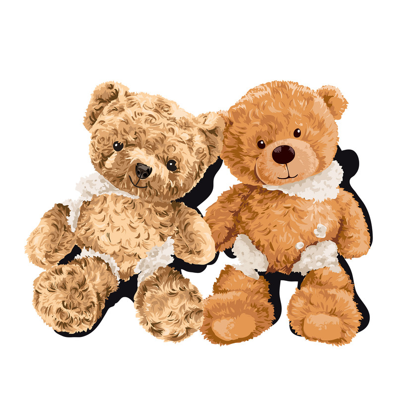 قیمت و خرید استیکر پارچه و لباس مدل dtf طرح تدی کد H30.178 مجموعه 24 عددی