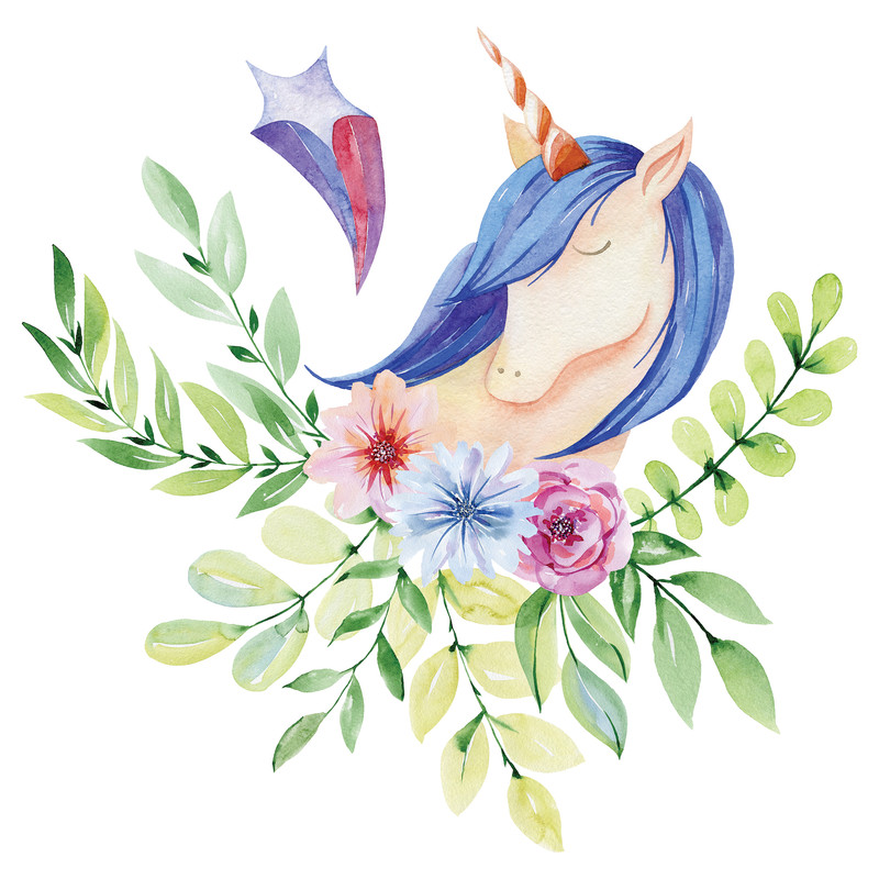 قیمت و خرید استیکر پارچه و لباس مدل dtf طرح یونیکورن کد H20.545 مجموعه 3 عددی