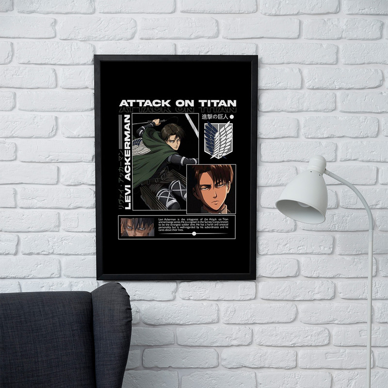 قیمت و خرید تابلو مدل دیواری طرح انیمه اتک آن تایتان Attack On Titan