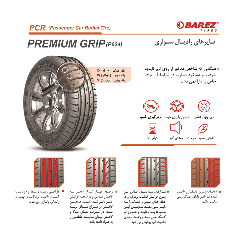 قیمت و خرید لاستیک خودرو بارز مدل PRO RIDE P610 سایز 15 / 60 / 205 میلی‌متر تولید سال 2025 - 1 حلقه