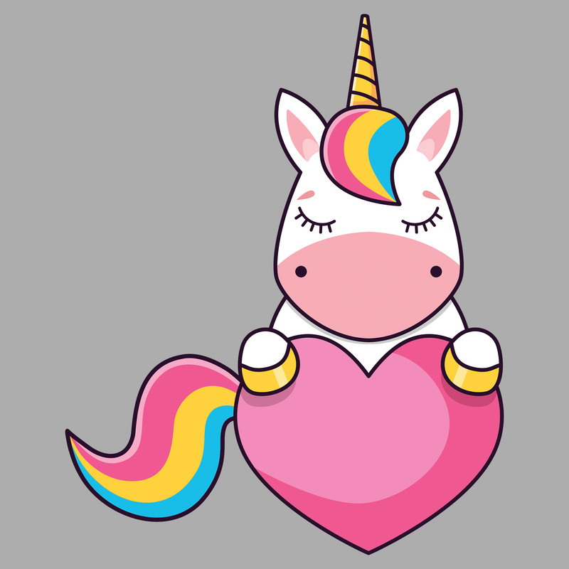 قیمت و خرید استیکر پارچه و لباس مدل dtf طرح یونیکورن کد H15.269 مجموعه 4 عددی